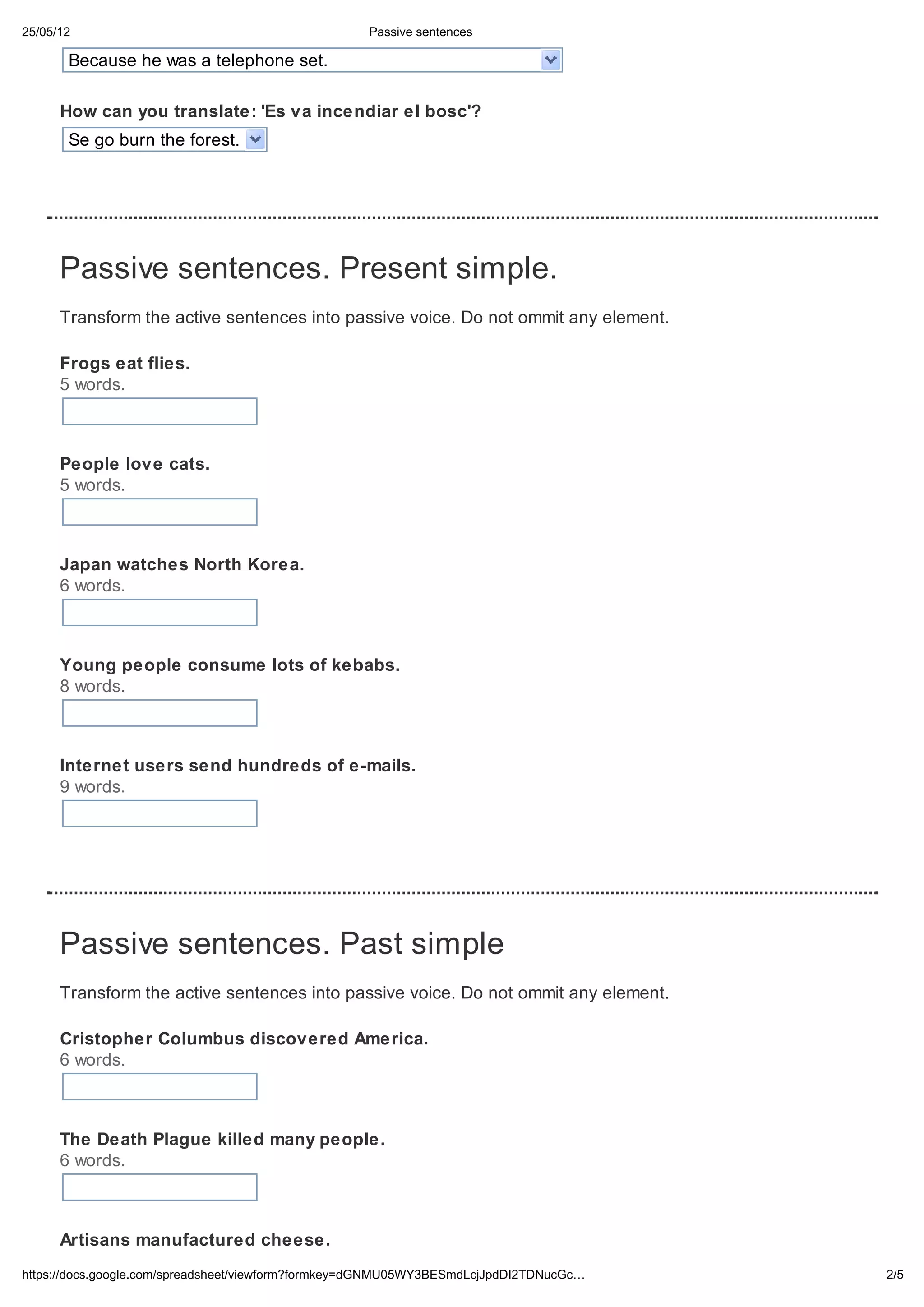 Passive sentences (eassy) | PDF