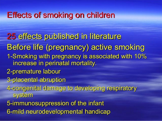 Smoking Effects On Children