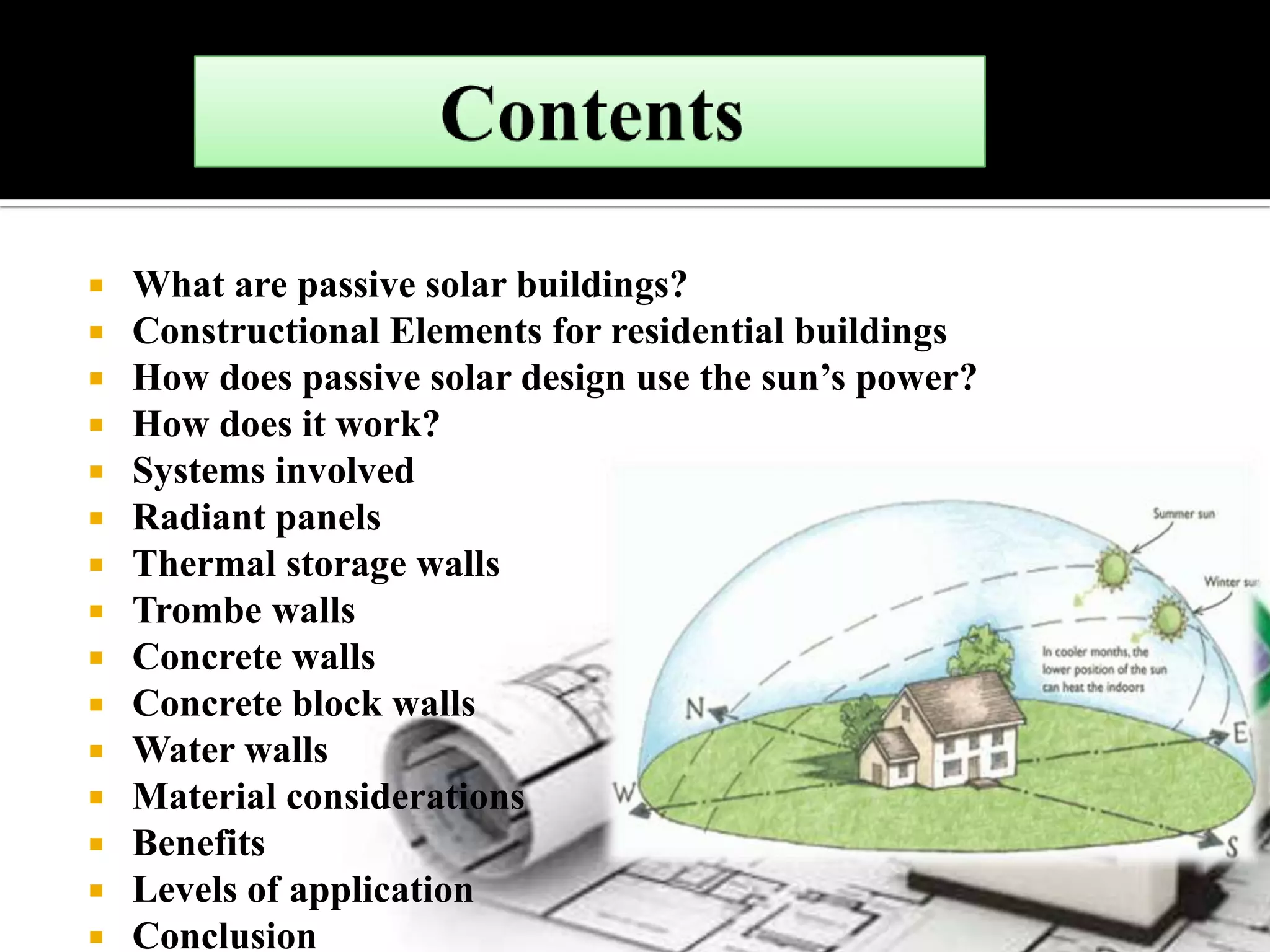 Passive solar buildings | PPTX