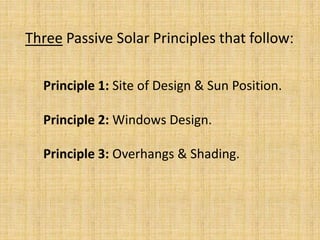Passive solar design by software | PPT