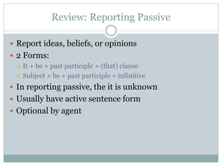 Passive Stative PowerPoint; Inlingua DC; Level 4; Grammar 1A.pptx