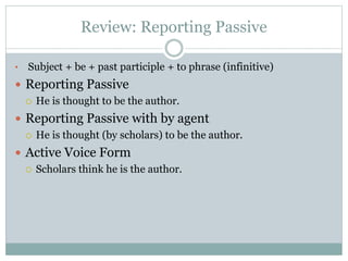 Passive Stative PowerPoint; Inlingua DC; Level 4; Grammar 1A.pptx