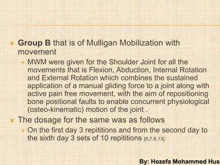 Passive Stretching Exercises vs Mulligan Mobilization with Movement ...