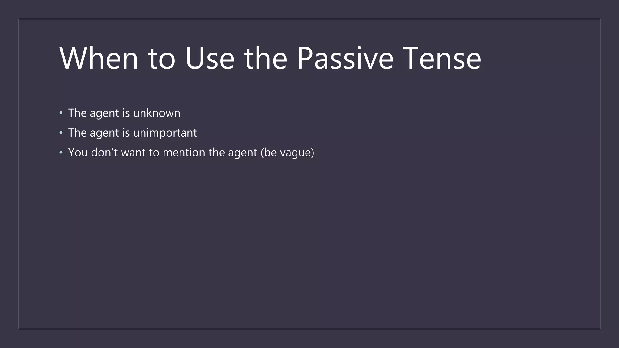 Passive Tense | PPTX