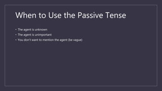 Passive Tense | PPTX