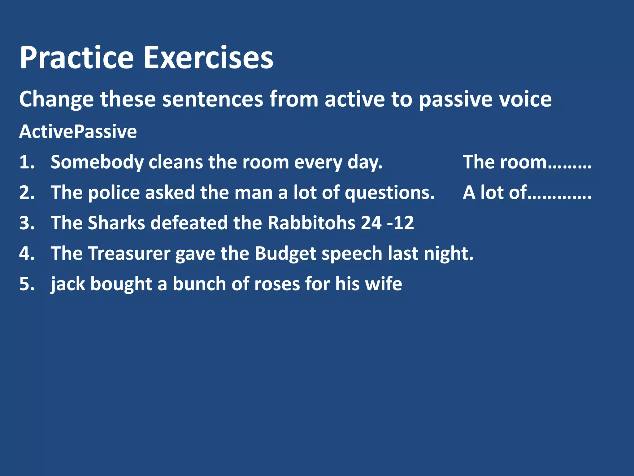 Passive tensefinal | PPT