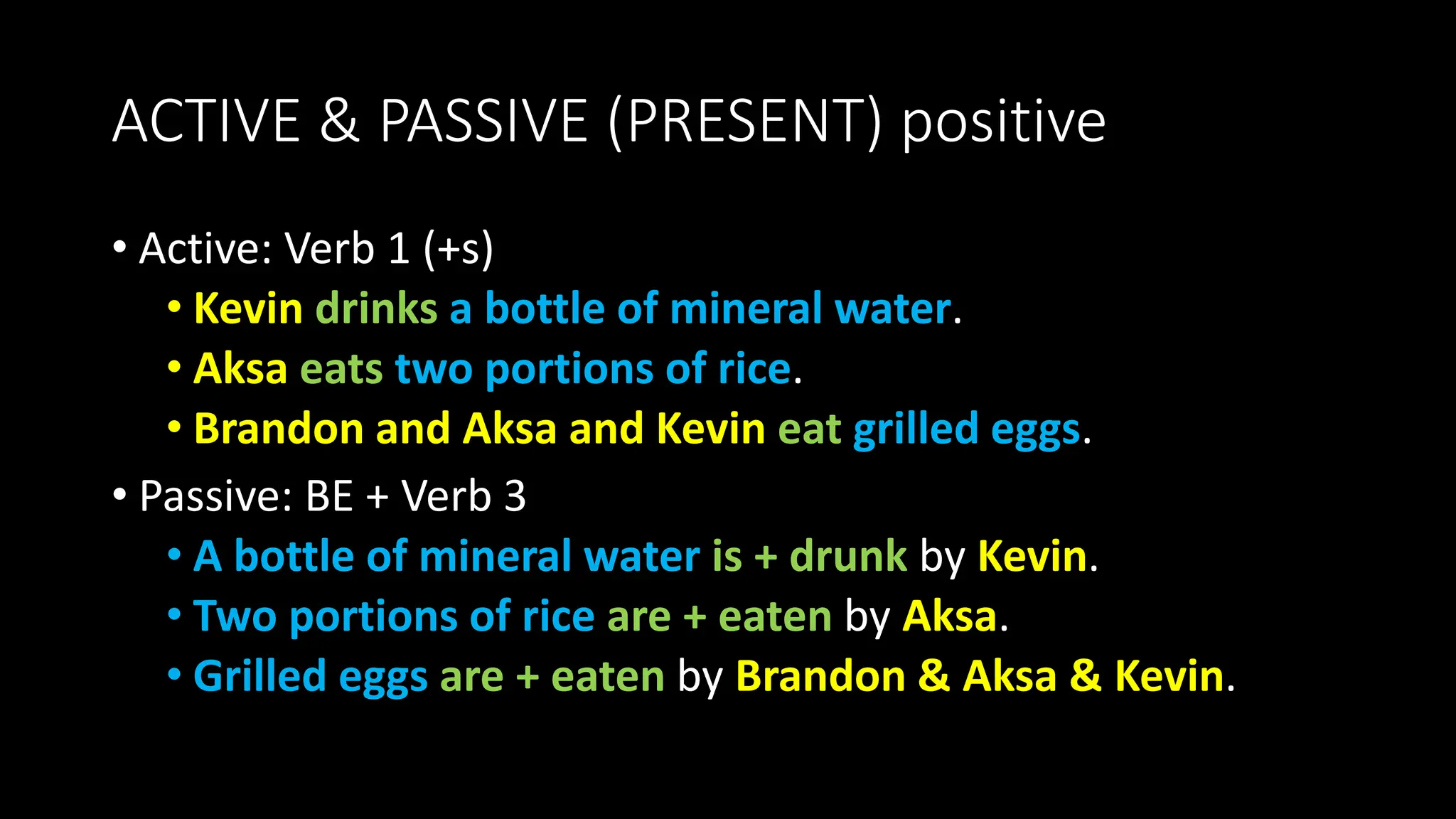 Passive Theory explained with sentences. | PPT