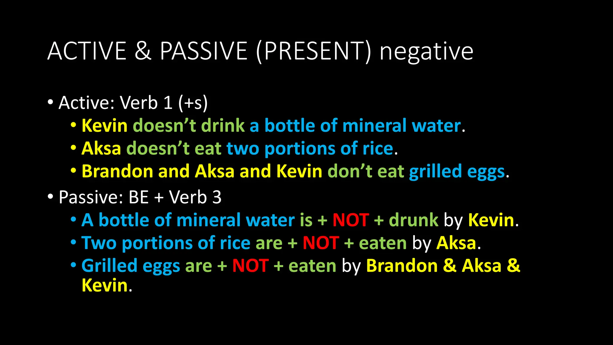 Passive Theory explained with sentences. | PPT