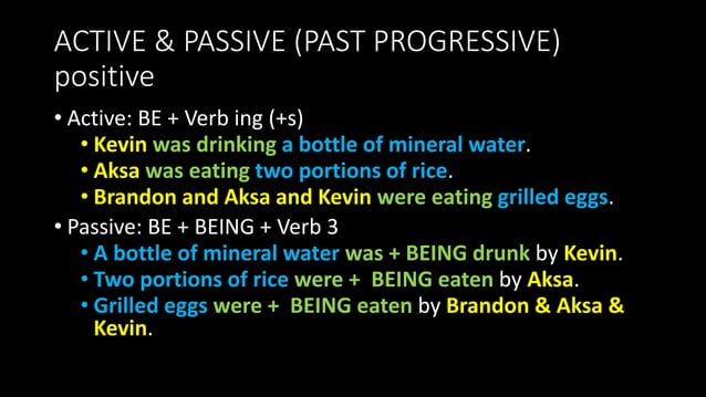 Passive Theory explained with sentences. | PPT