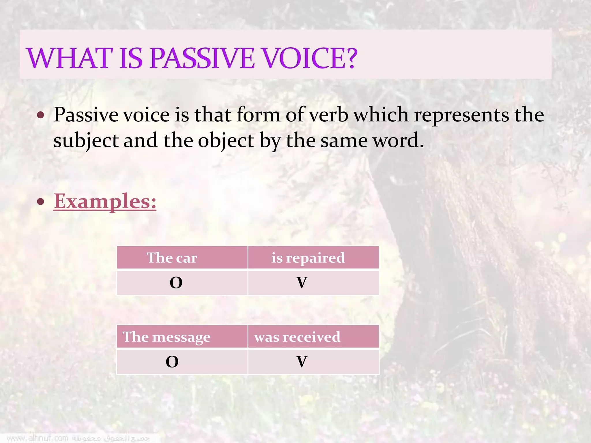 (Grammar) Passive verb forms | PPT
