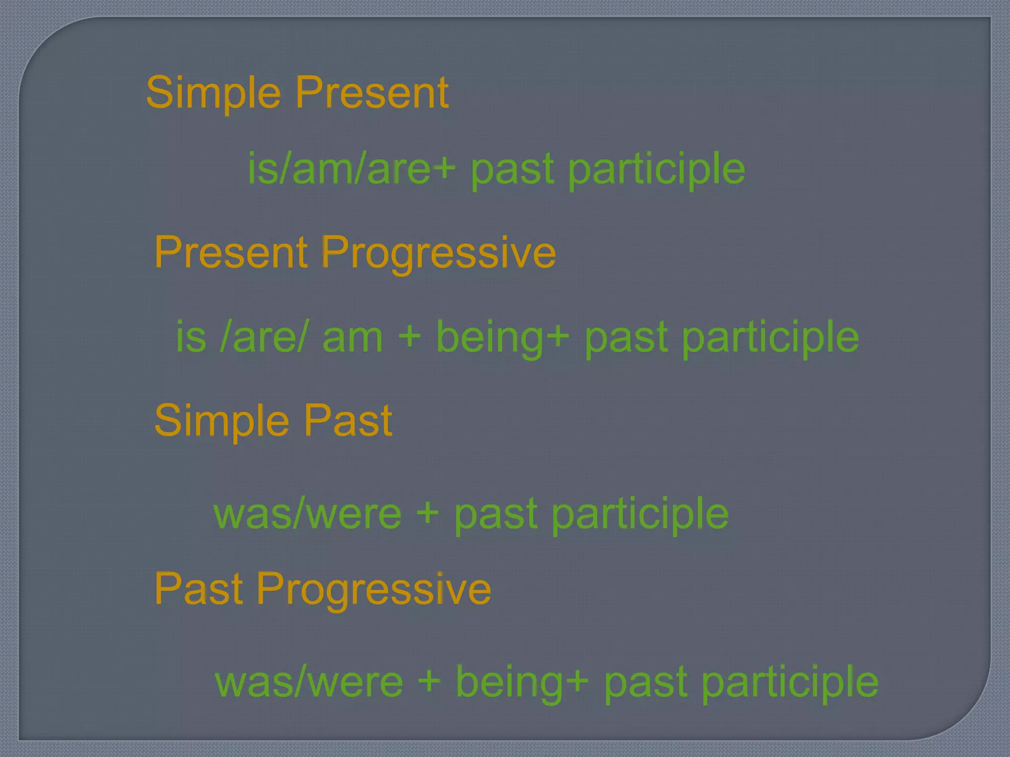 Passive verbs | PPT
