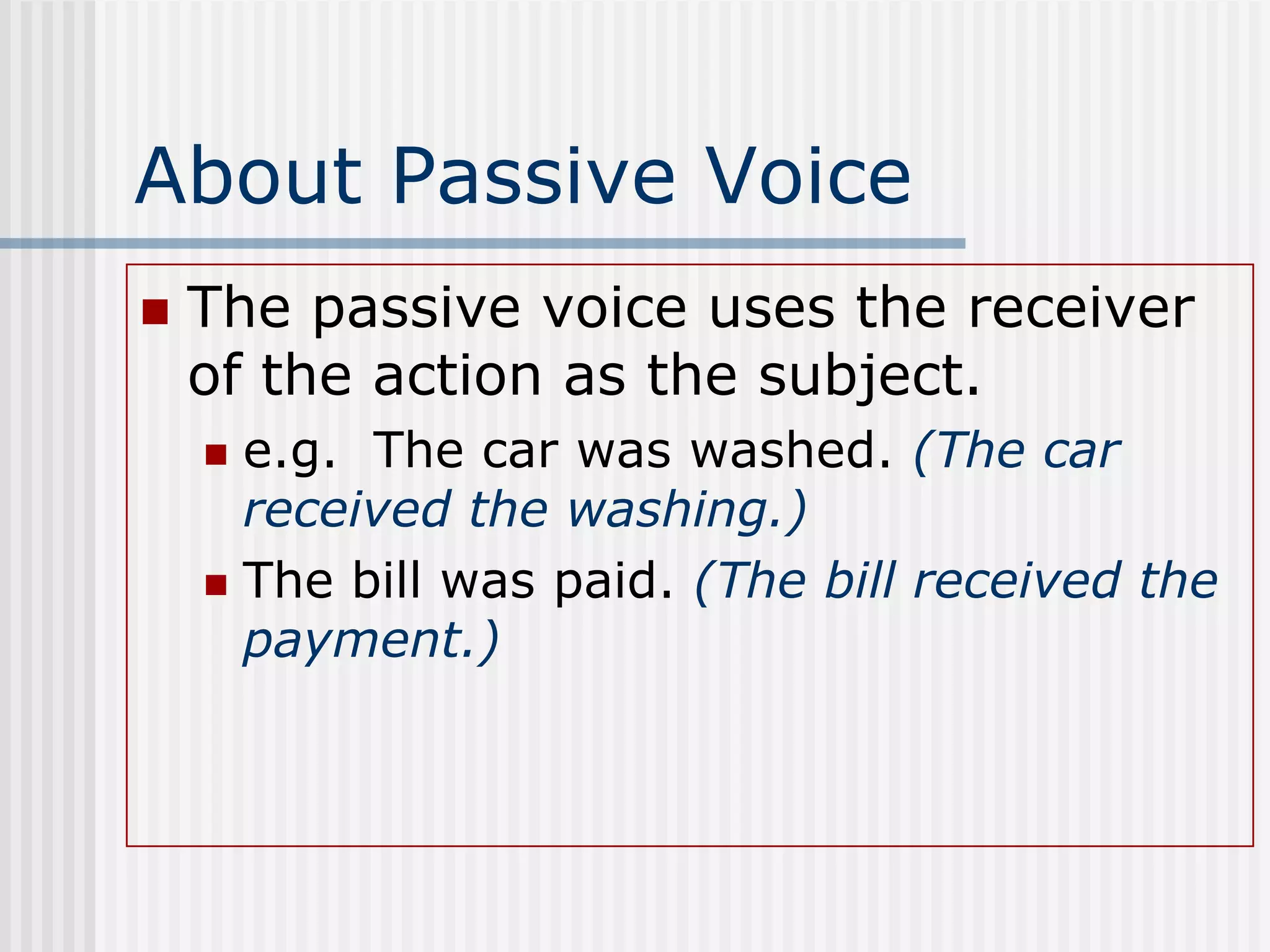 Passive Voice | PPTX