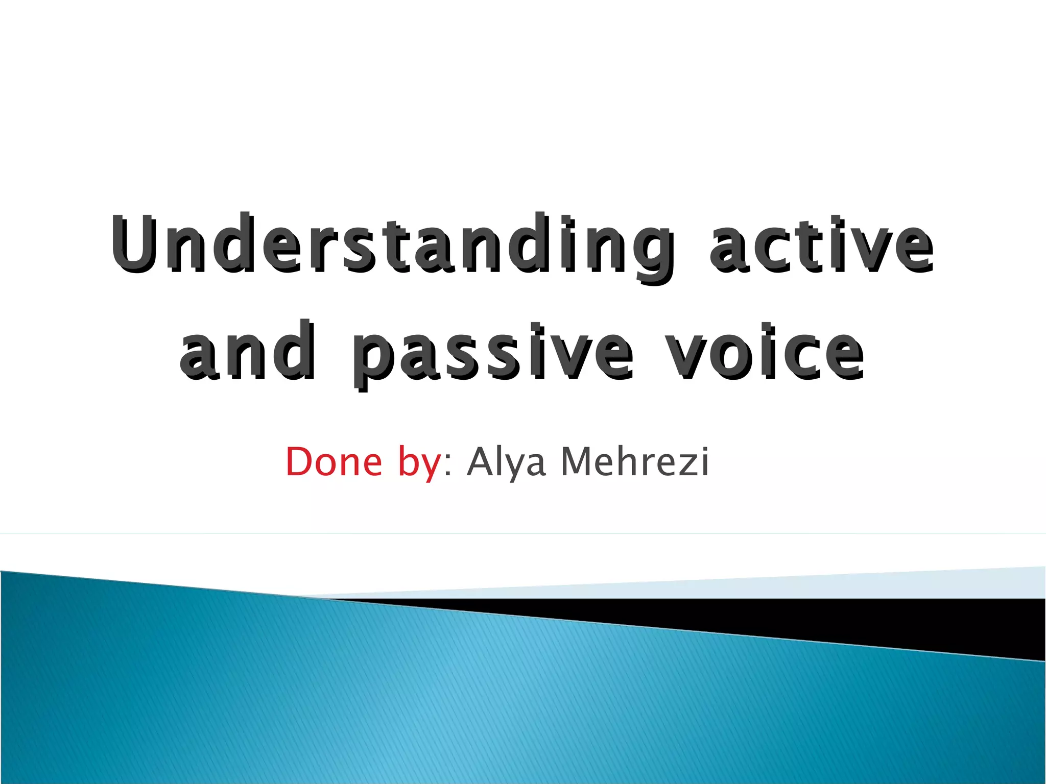 Passive Voice. | PPT