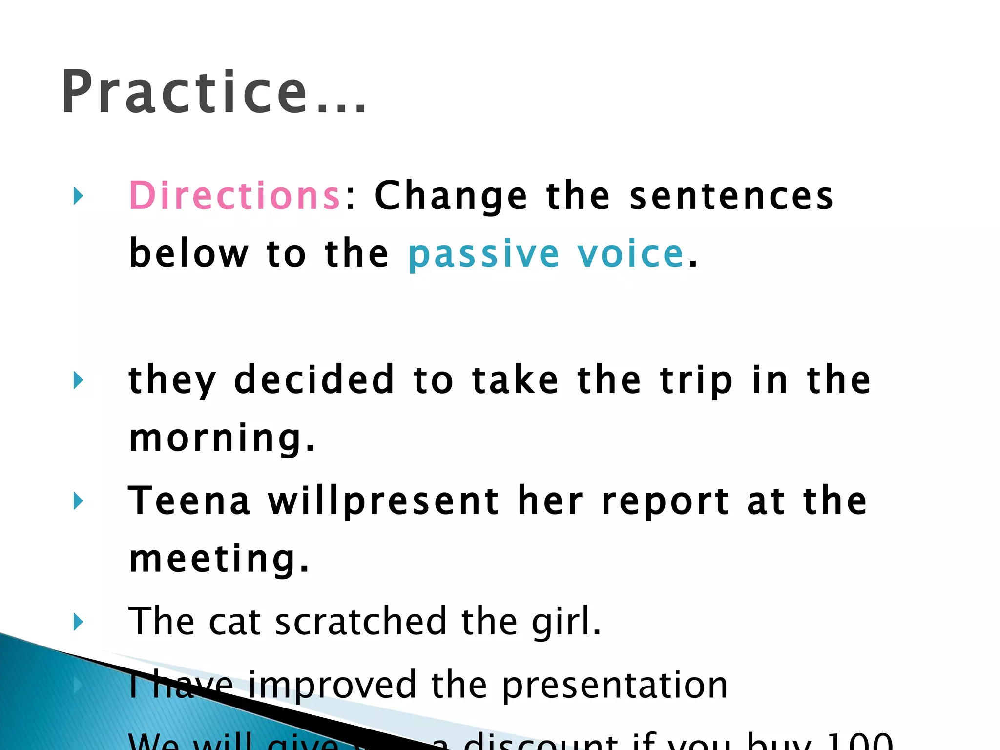 Passive Voice. | PPT