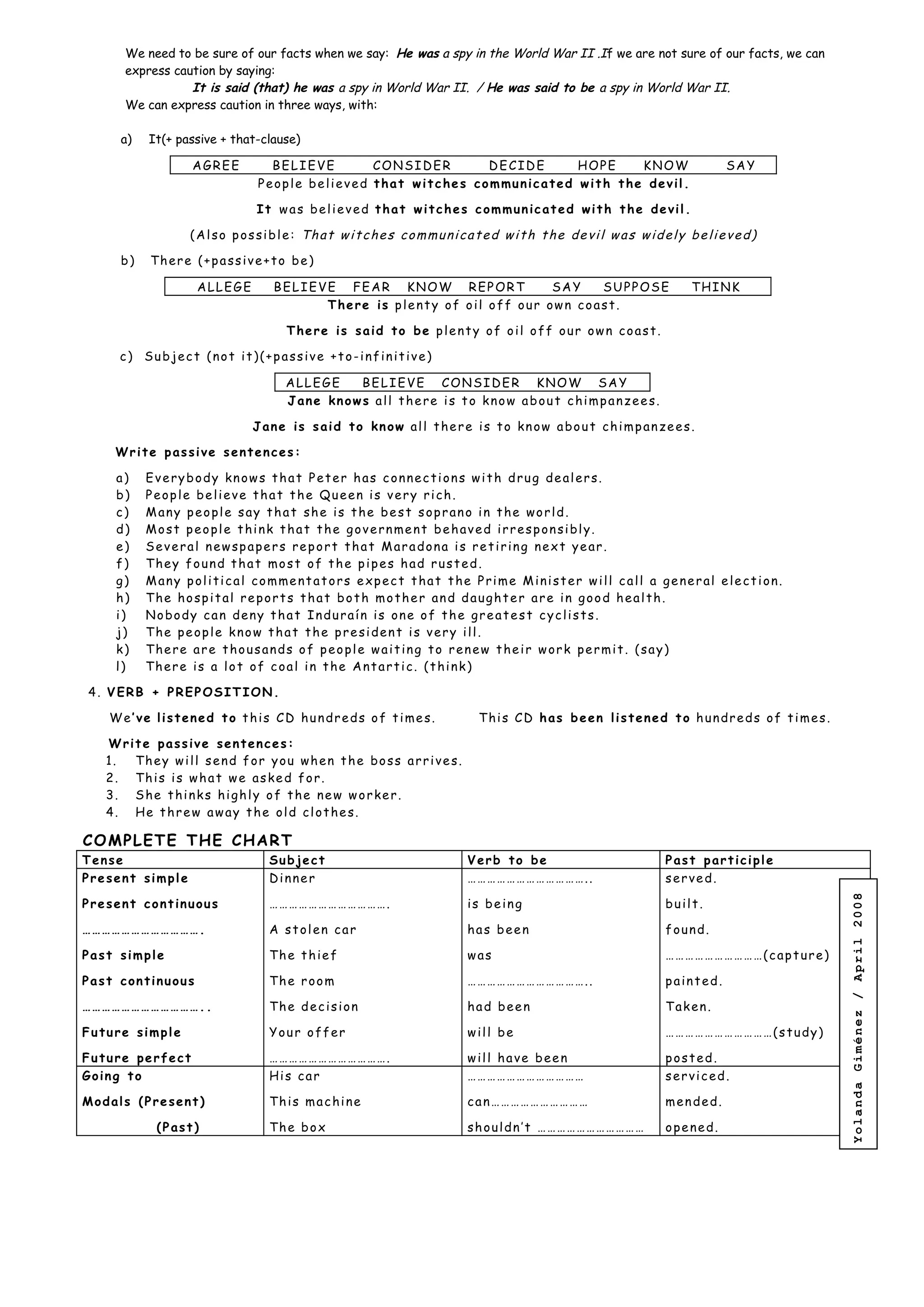 Passive voice 1 | DOC