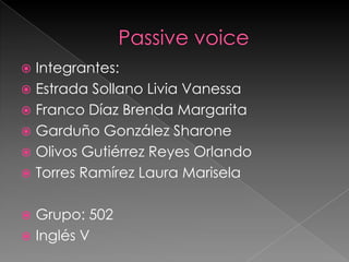 Passive voice | PPT