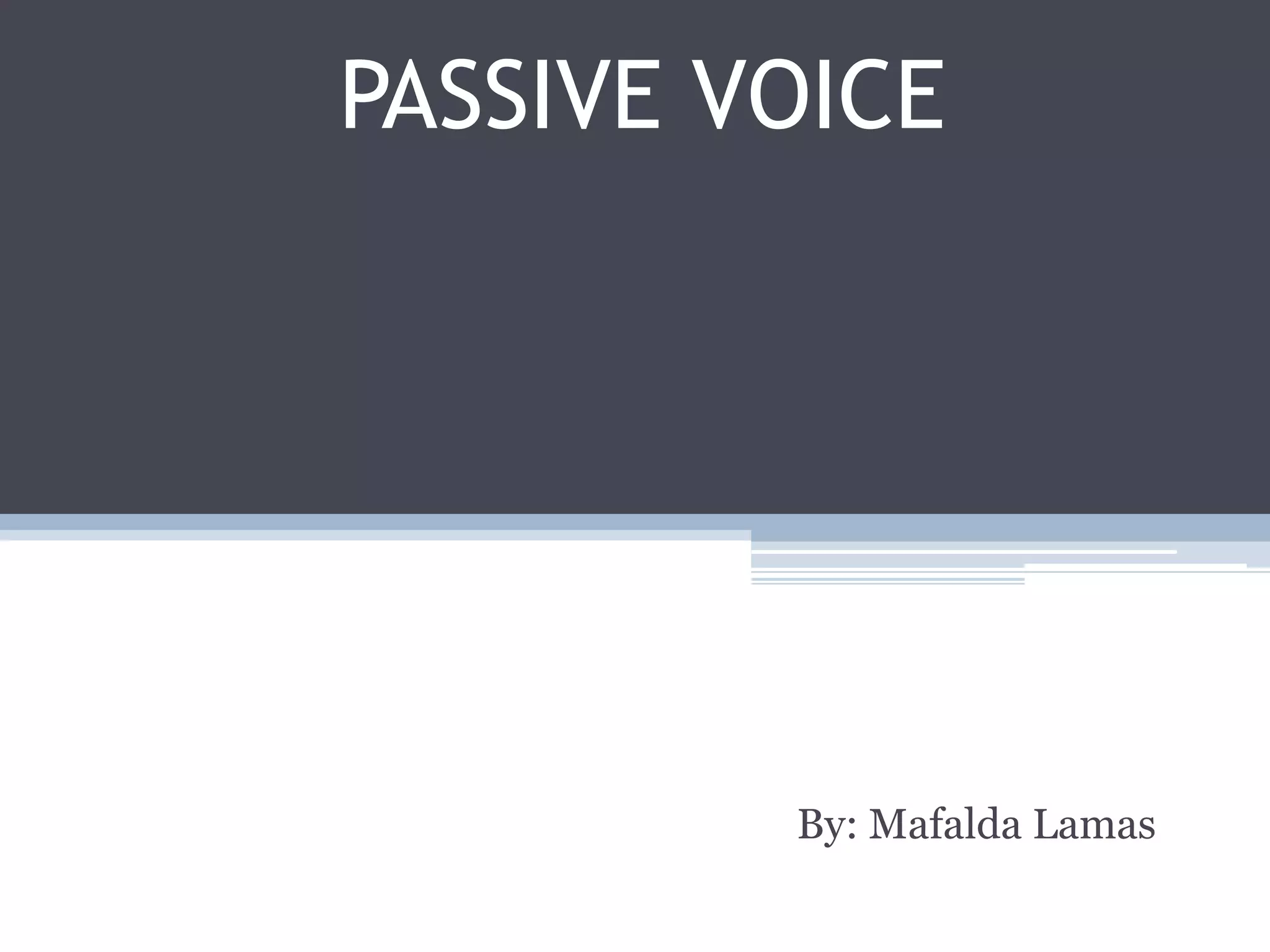 Passive voice | PPT