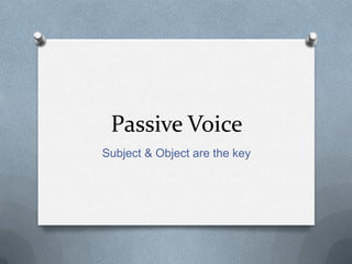 Passive voice | PPTX