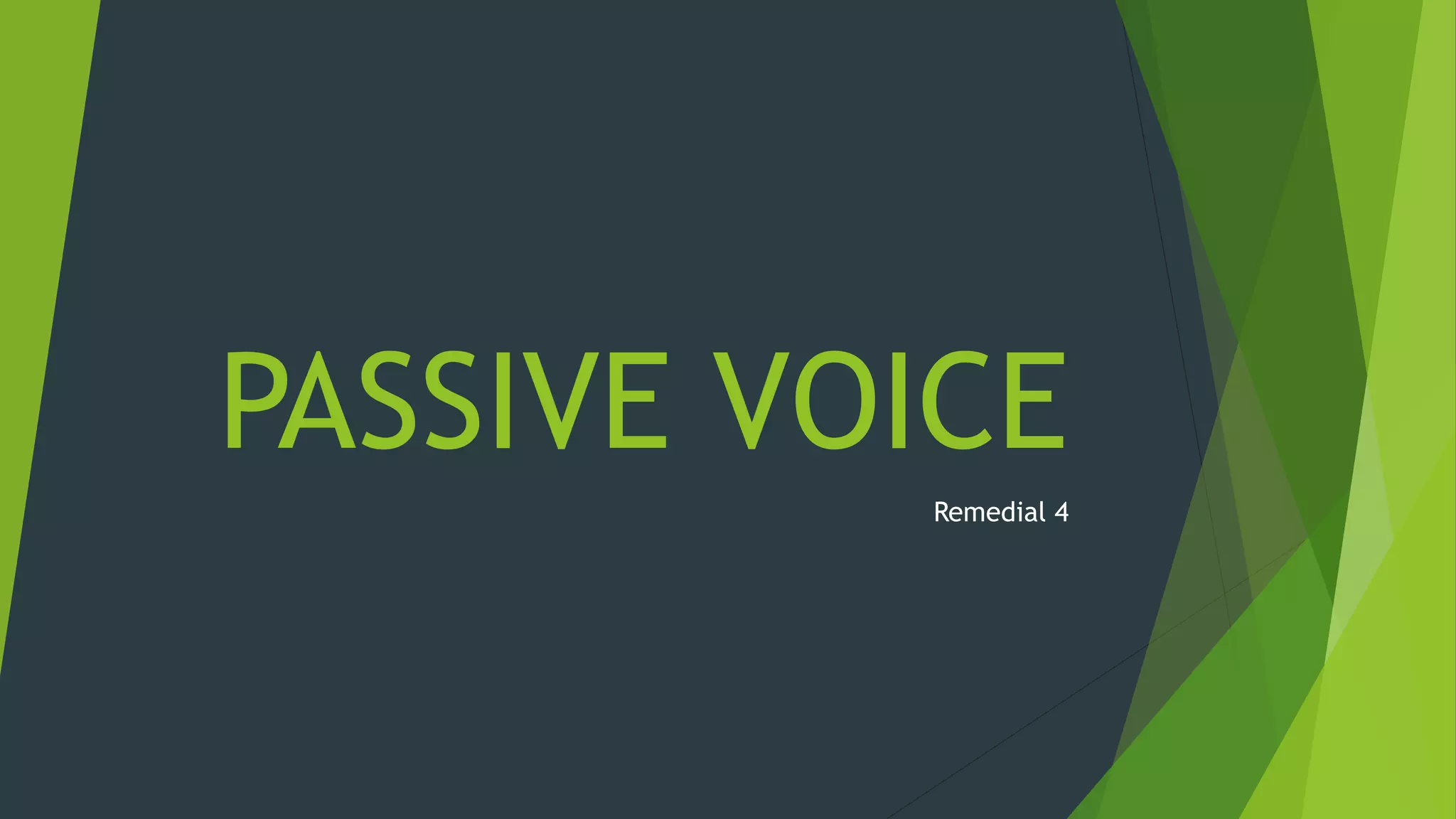 Passive voice | PPTX