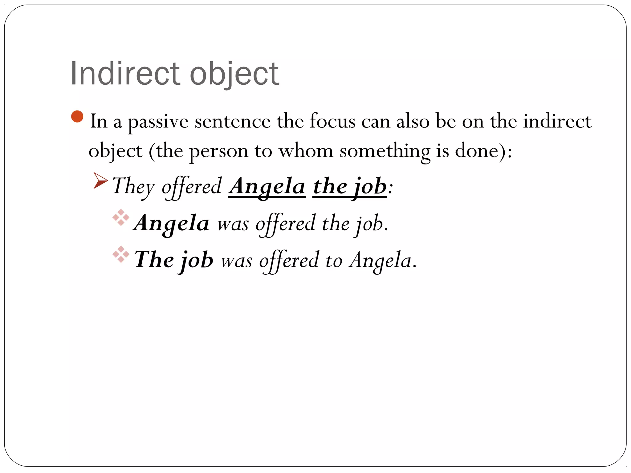 Passive voice explanation | PPT