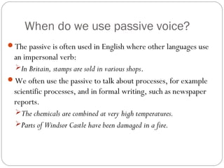 Passive voice explanation | PPT