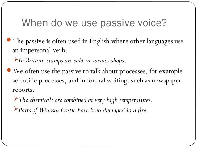 Passive voice explanation