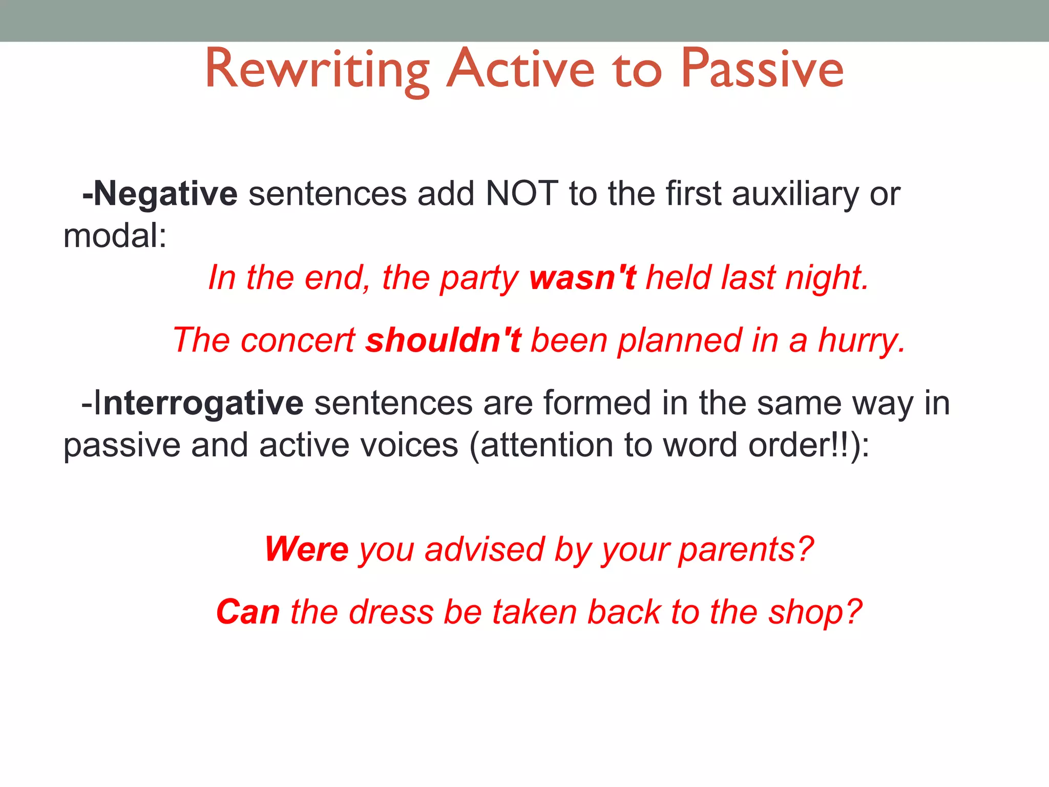 Passive voice | PDF