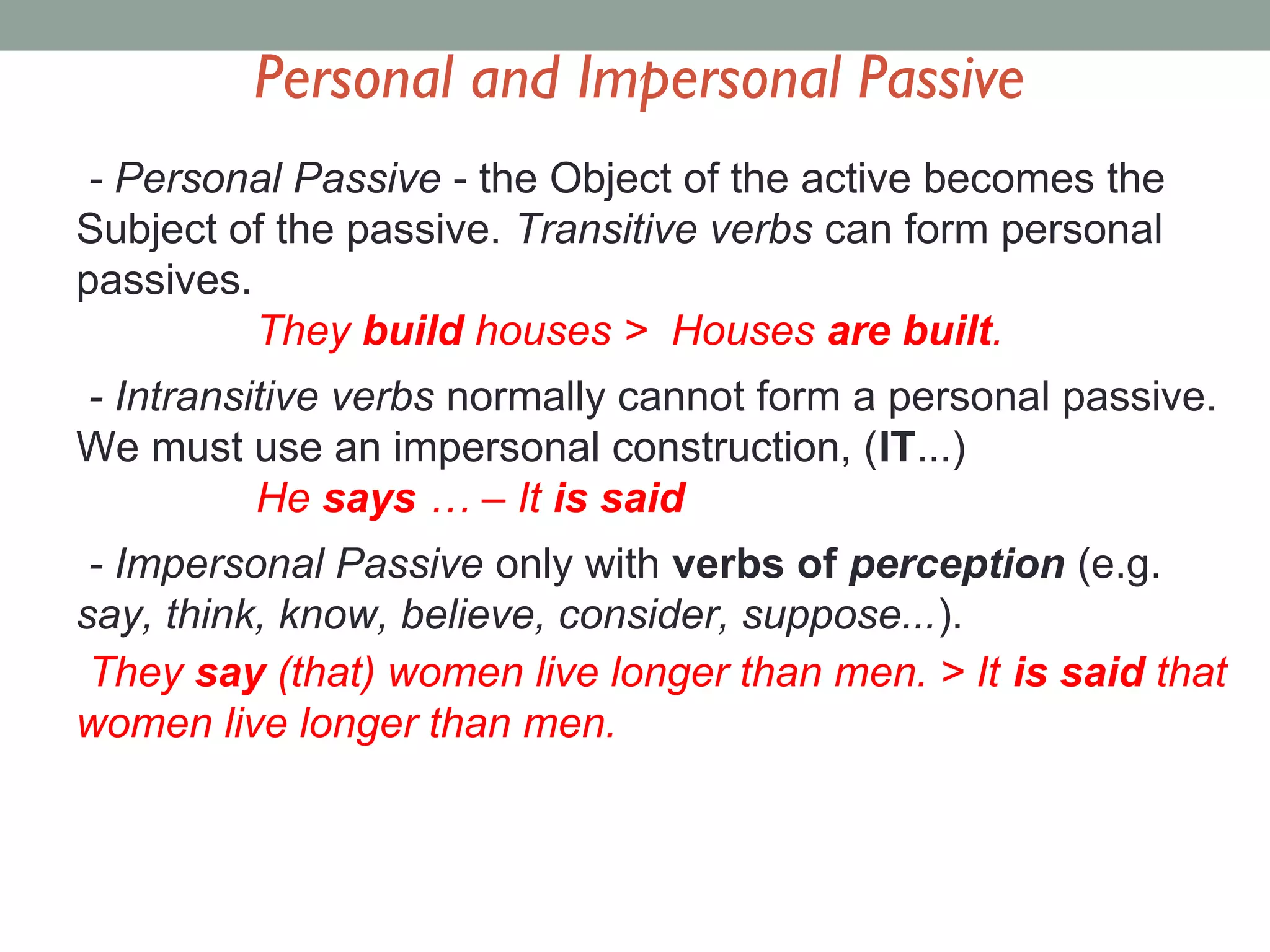 Passive voice | PDF