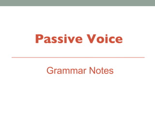 Passive voice | PDF