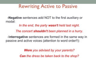 Passive voice | PDF