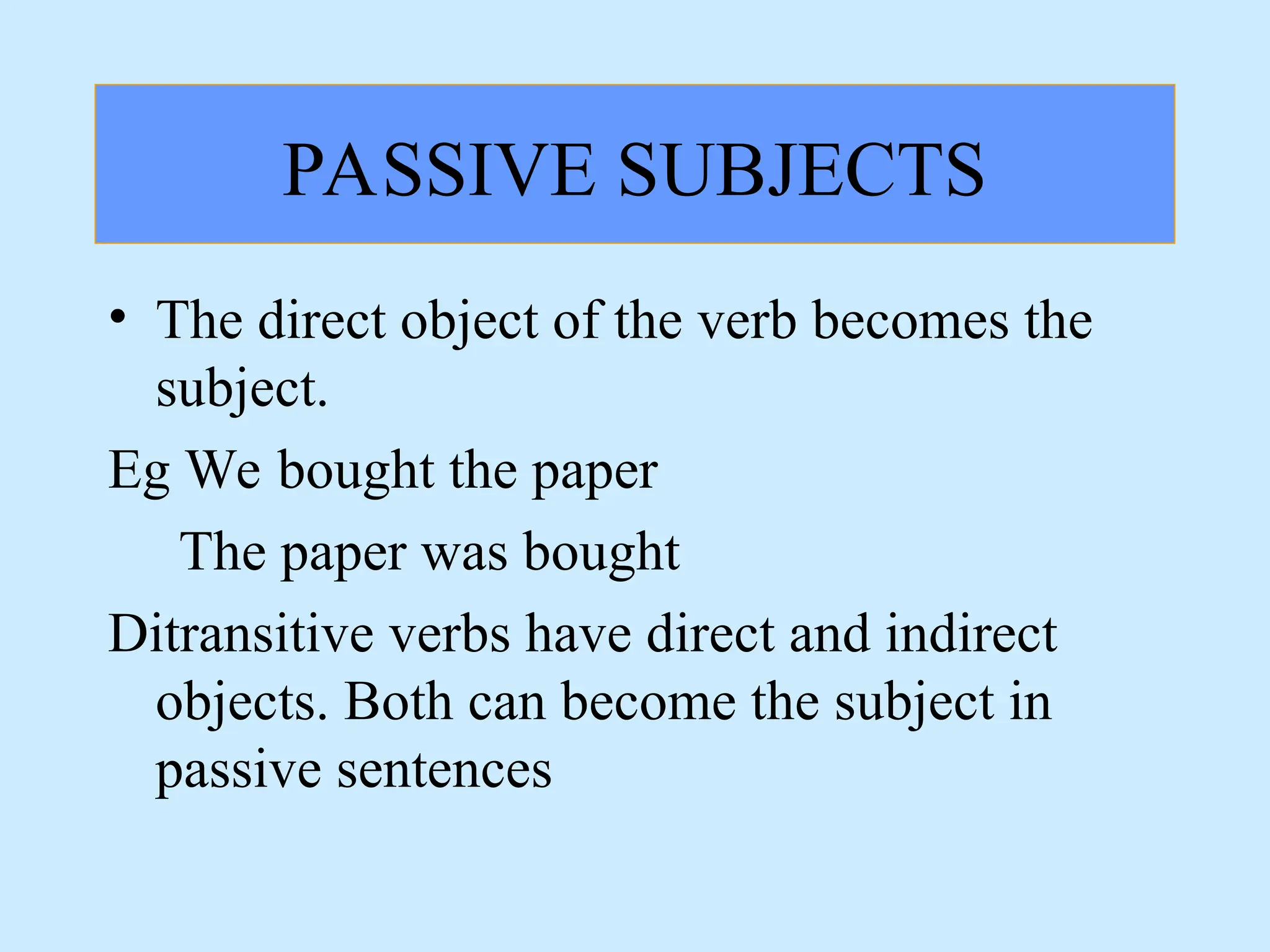 passive voice presentation , slides explanation | PPT