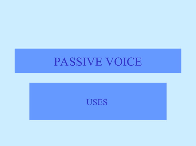 passive voice presentation , slides explanation | PPT