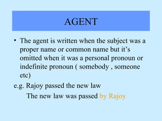 passive voice presentation , slides explanation | PPT