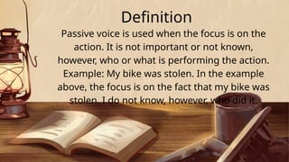 Passive VOICE is learned in class nine of Junior High School | PPTX
