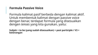 Materi Bahasa Inggris tentang Passive Voice | PPTX