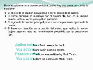 Passive voice voz pasiva (20%) | PPTX