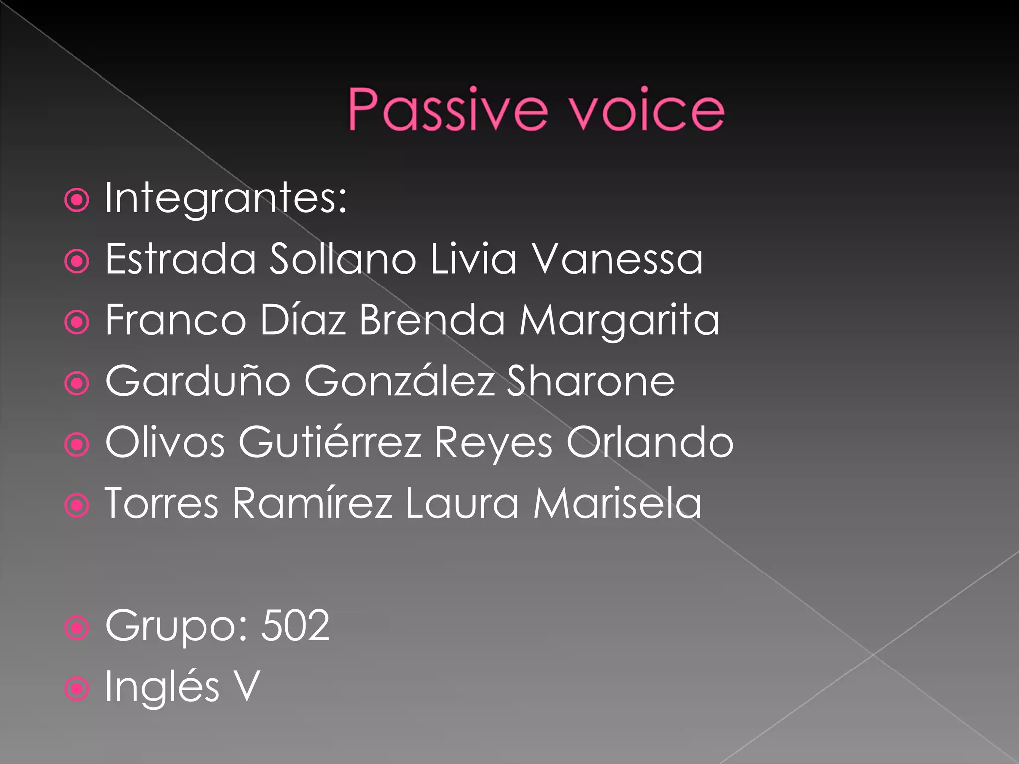 Passive voice (1) | PPTX