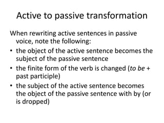 Passive voice alejandro agudopunta | PPTX