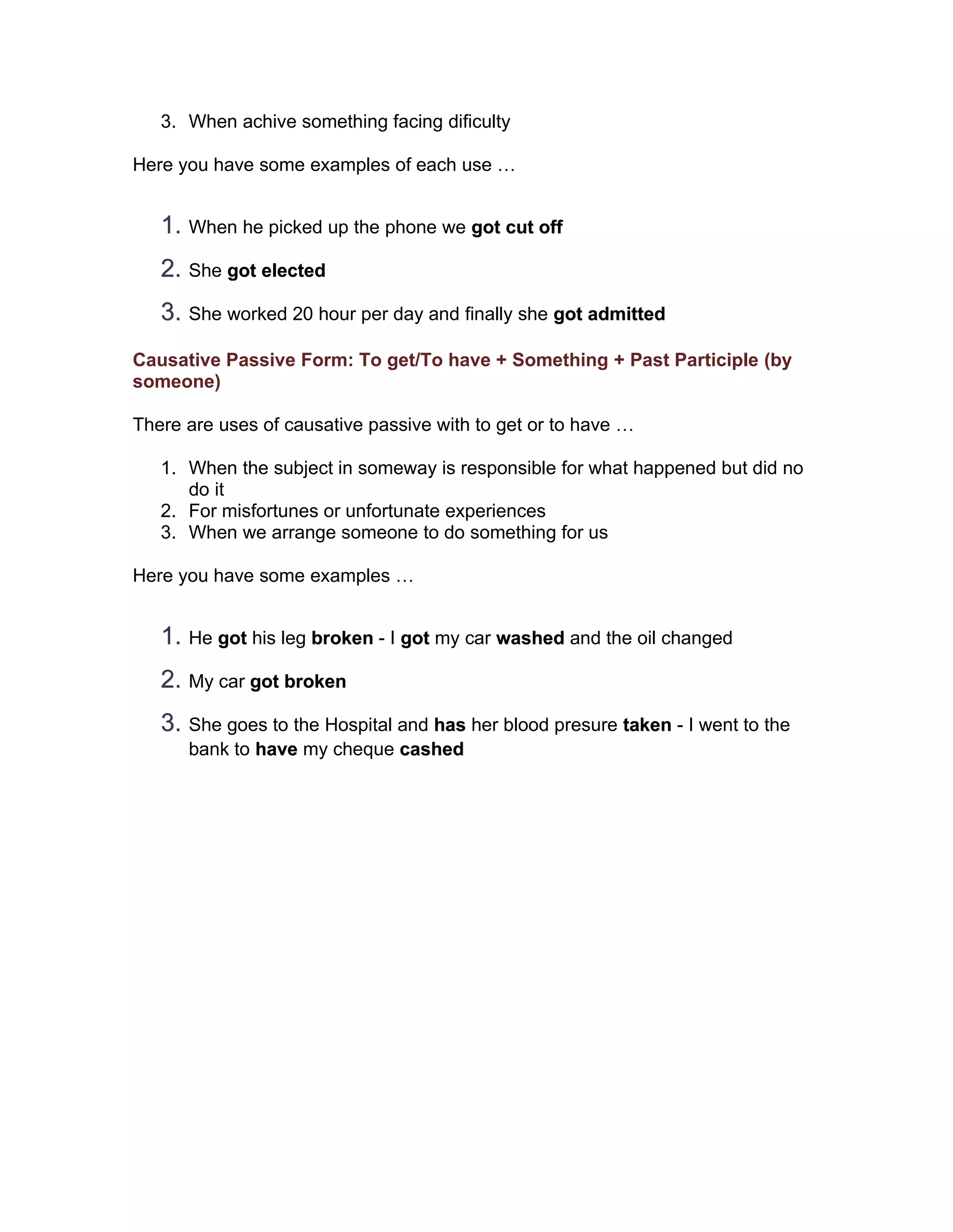 Passive Voice and the Passive Causative | DOC