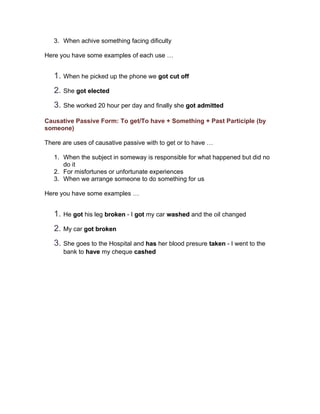 Passive Voice and the Passive Causative | DOC