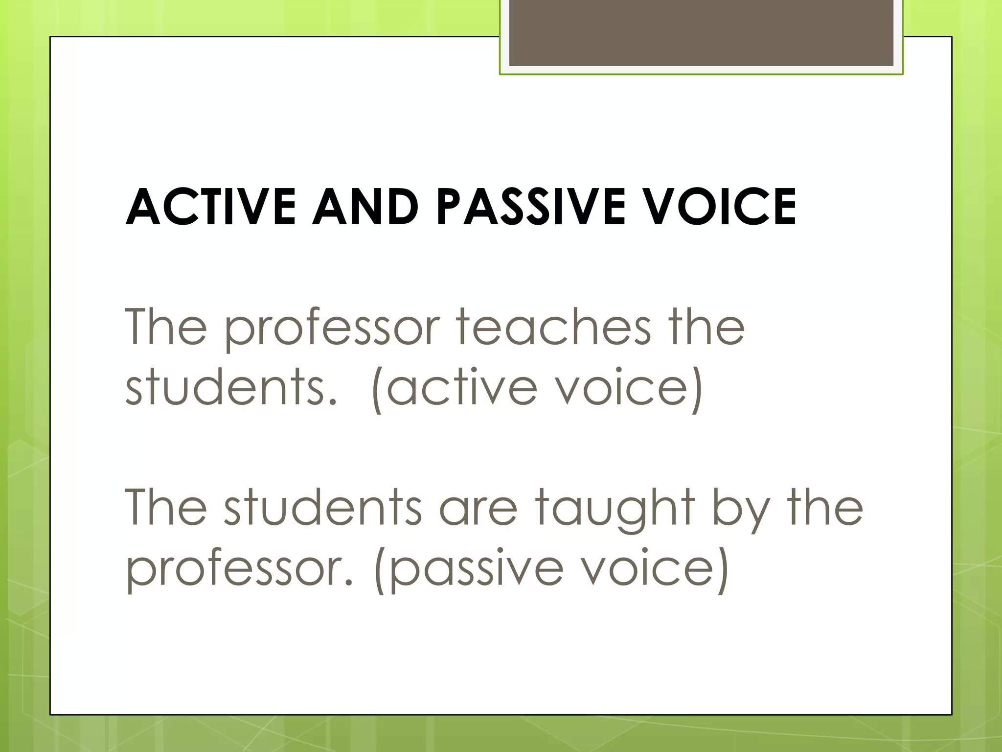 Passive voice basic | PPTX