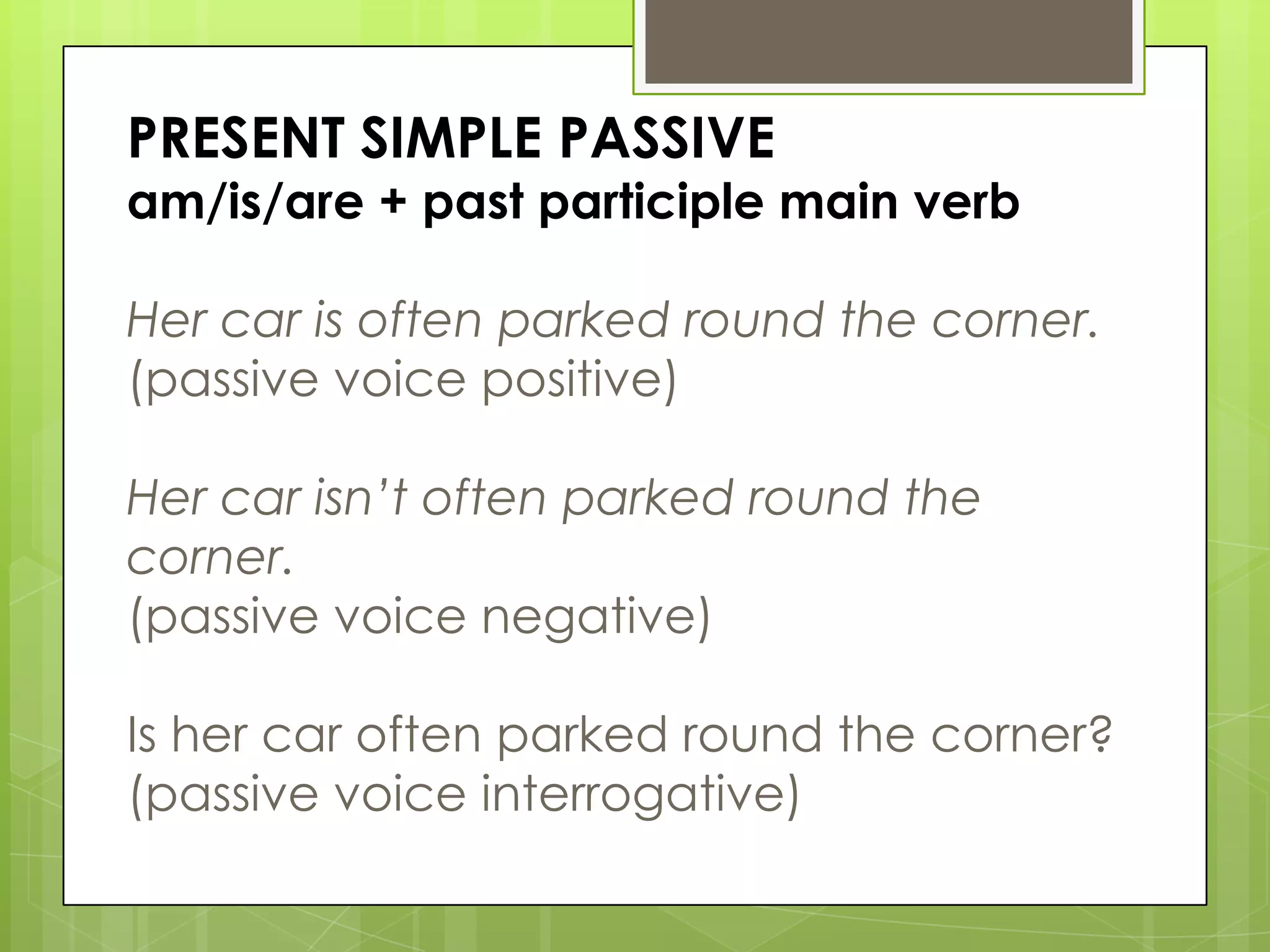 Passive voice basic | PPTX