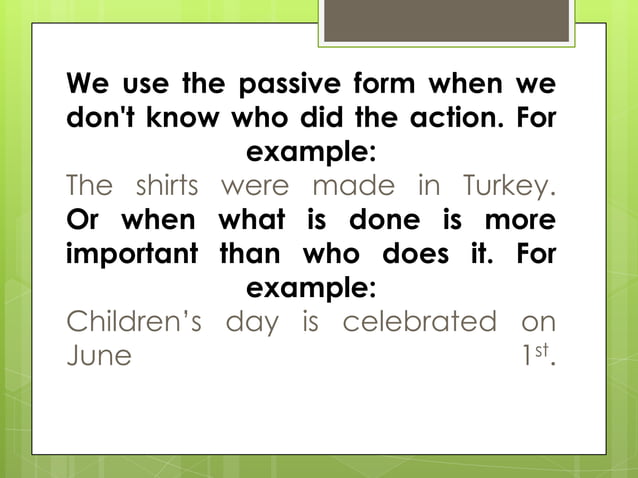 Passive voice basic | PPTX
