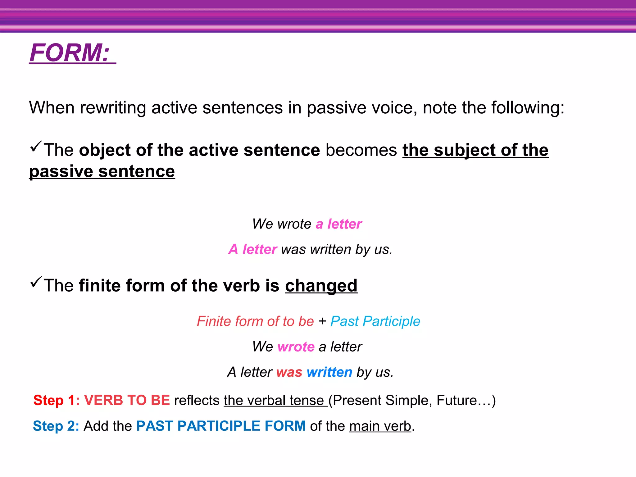 Passive voice & causative bach summary | PPT