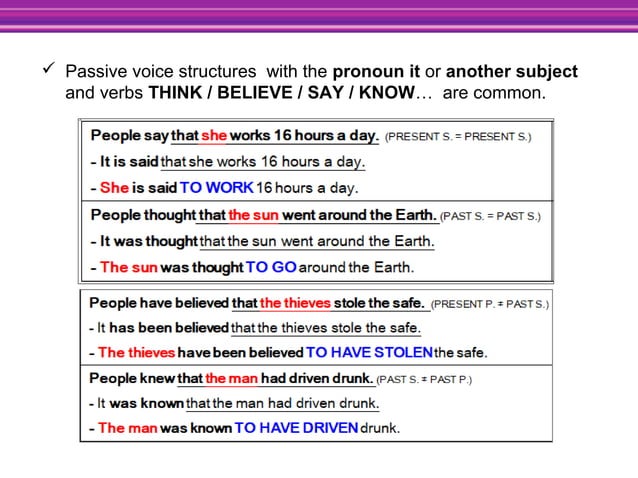 Passive voice & causative bach summary | PPT