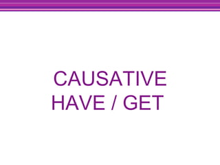 Passive voice & causative bach summary | PPT