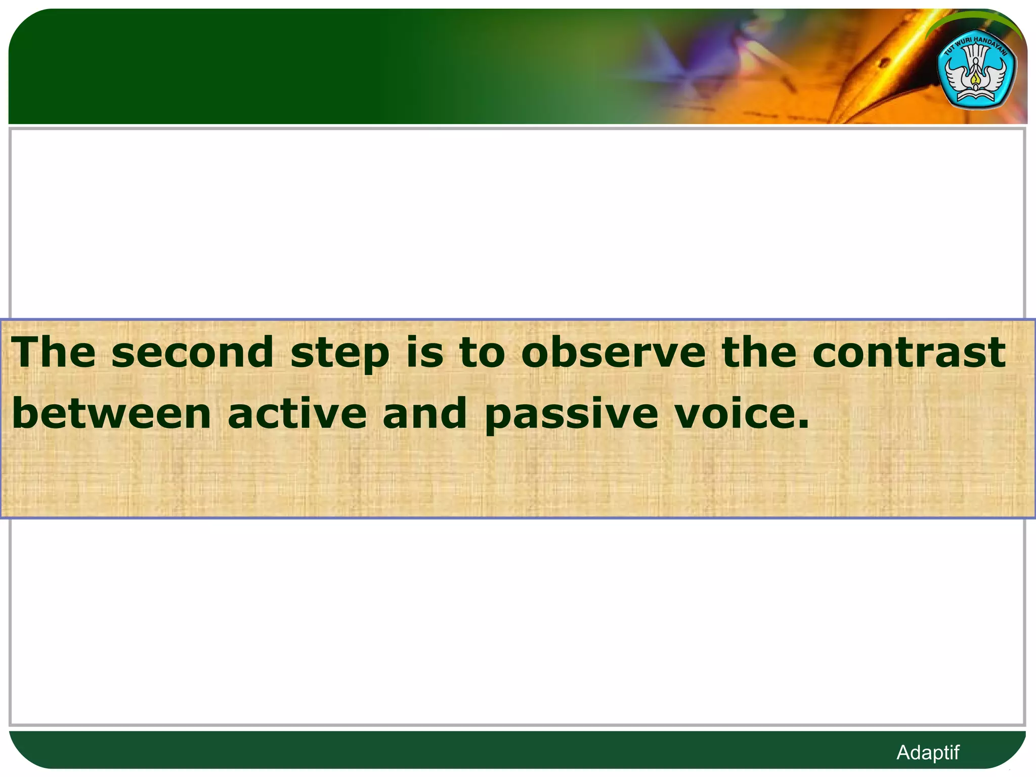 Passive voice edit | PPT