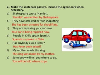 Passive voice exercises | PPTX