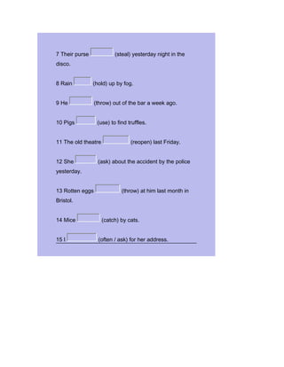 Passive voice exercises | DOC