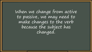 Passive voice exercises | PPTX
